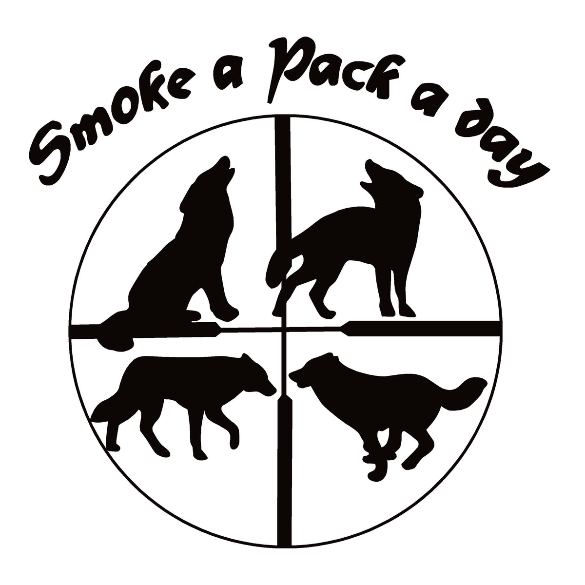 Coyote Hunting Decal - Smoke a Pack a Day Hunting Sticker - 1206 ...
