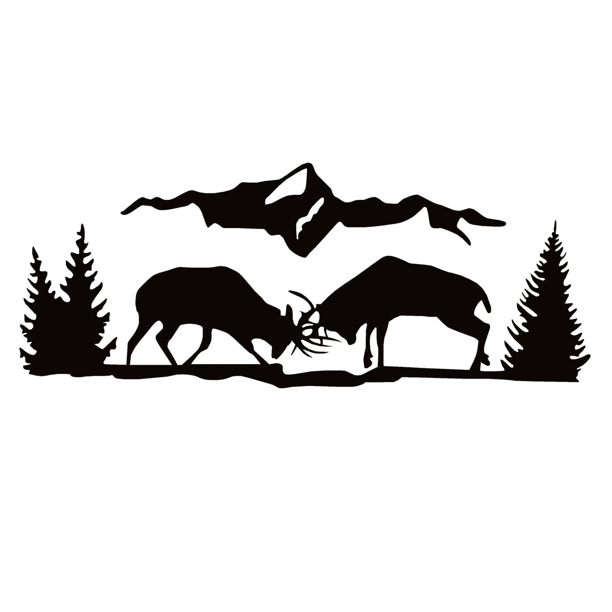 Buck Fighting Decal – Deer Sparring Hunting Vinyl Sticker - 1278 ...