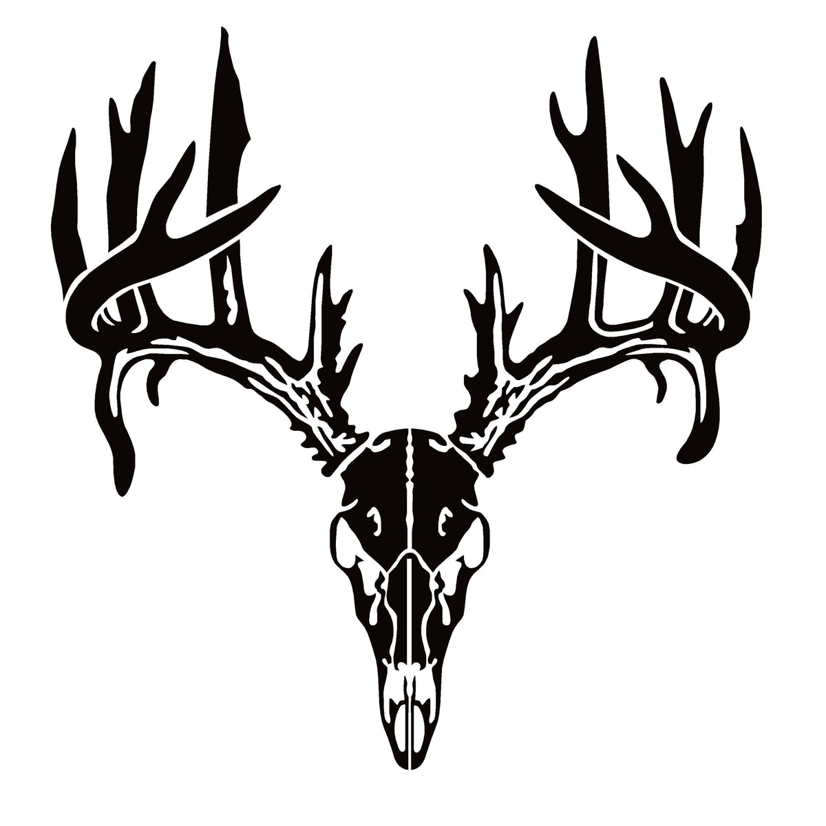 Dead Head Deer Skull Sticker - Antler Window Decal - 1294 — Waterfowl ...