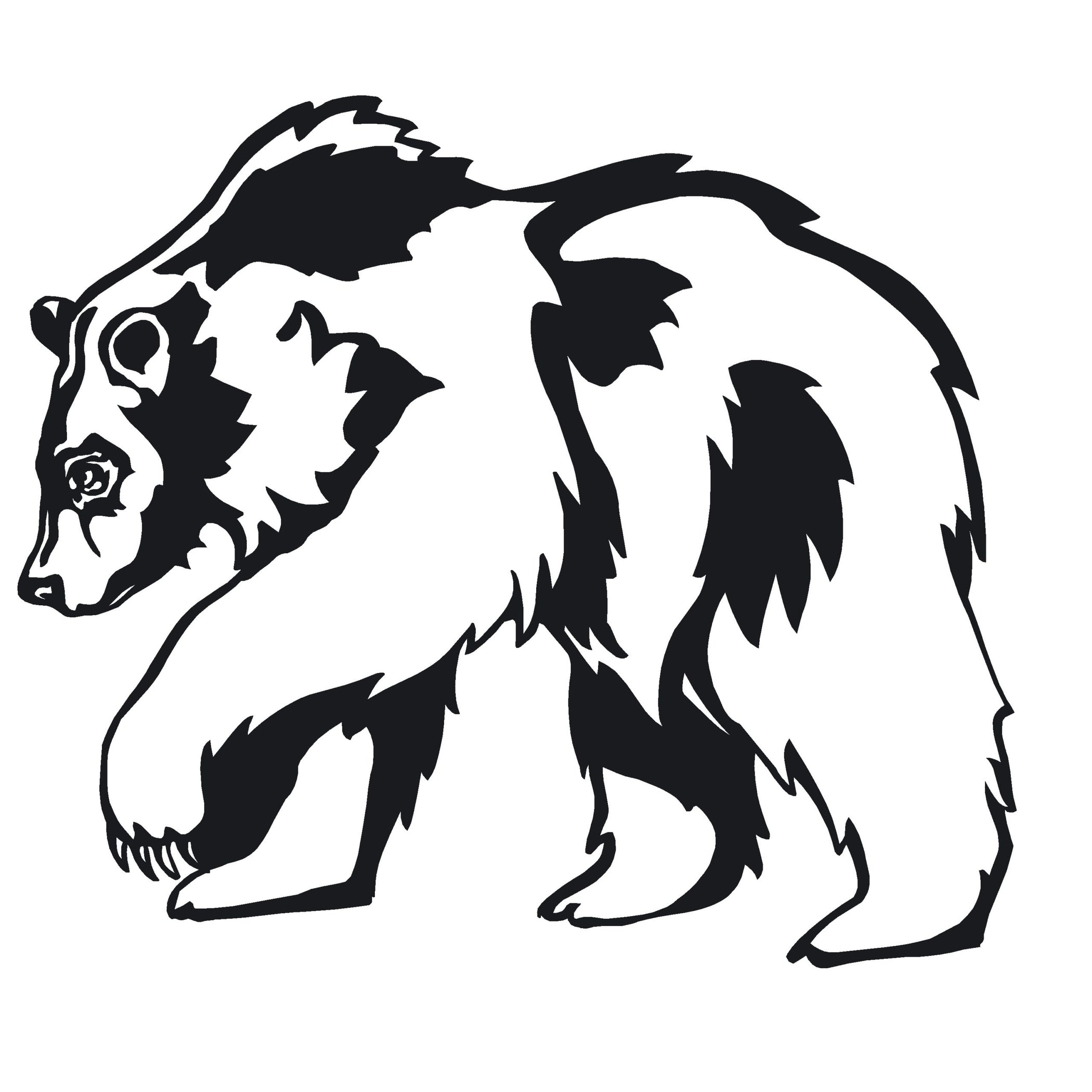 Grizzly Bear Wall Decal – Brown Bear Hunting Vinyl Sticker – 1407 ...