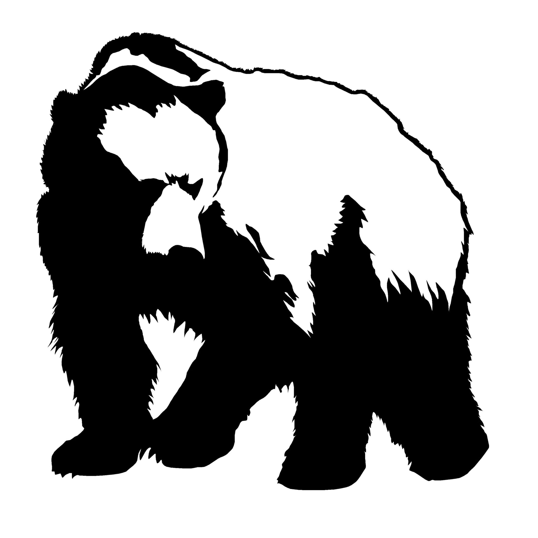 Grizzly Bear Car Decal – Vinyl Brown Bear Hunting Sticker – 1408 ...