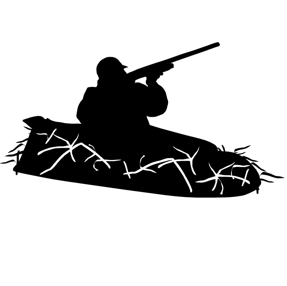 Hunting Blind Decal - Hunter in Ground Hunting Blind Sticker 3521 ...