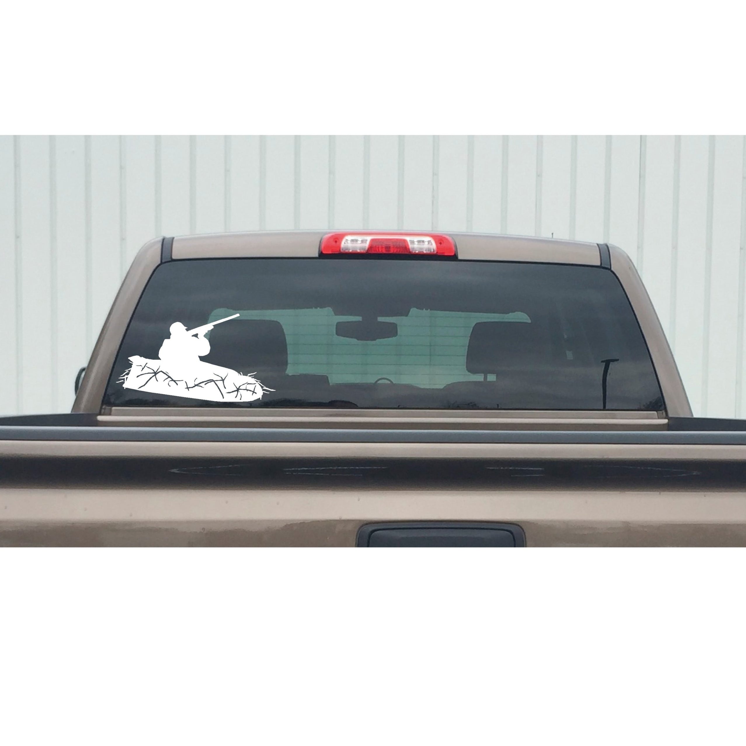 Hunting Blind Decal - Hunter in Ground Hunting Blind Sticker 3521 ...
