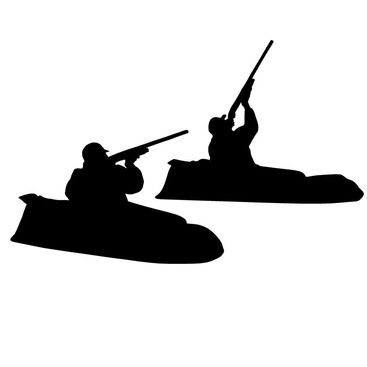 Ground Blind Hunting Decal - Hunter Pair in Ground Blind Sticker 3522 ...
