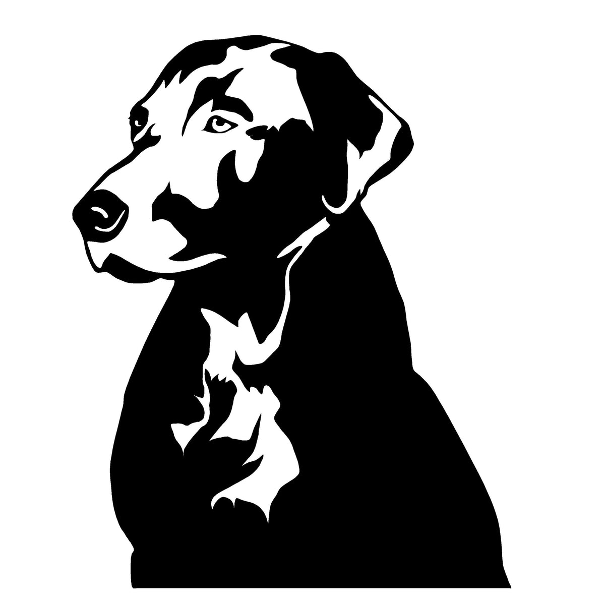 Black Labrador Head Decal - Black Labrador Head Window Sticker 3526 ...