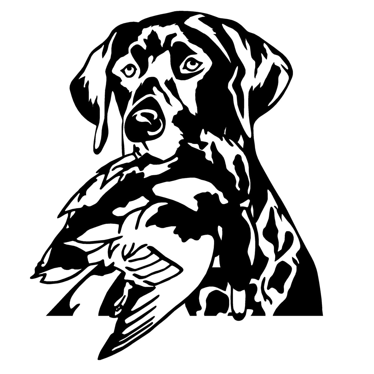 Labrador Retriever Head Decal - Detailed Sticker with Mallard Design ...