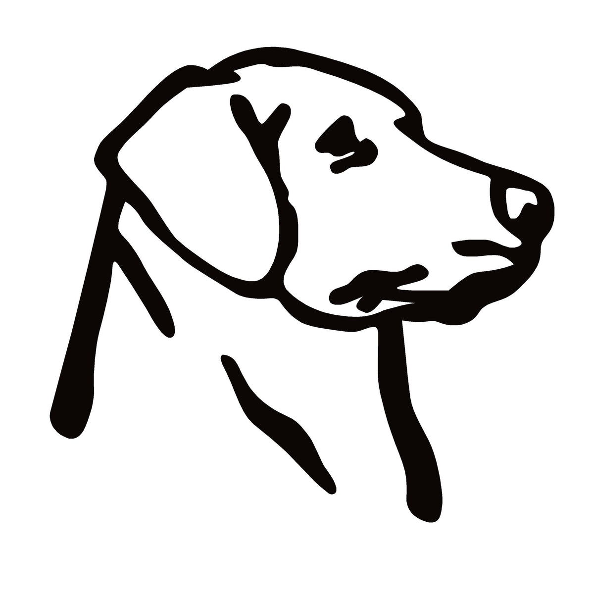 Labrador Retriever Hunting Dog Decal - Lab Head Sticker 4009 ...