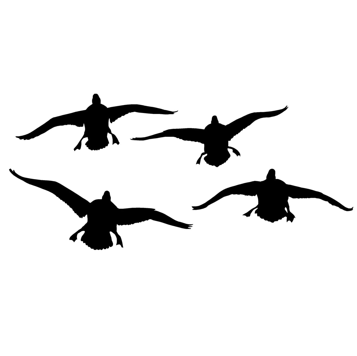 Duck hunting decal sticker - 4 Ducks Comin' at Ya Decal Sticker 5053 ...