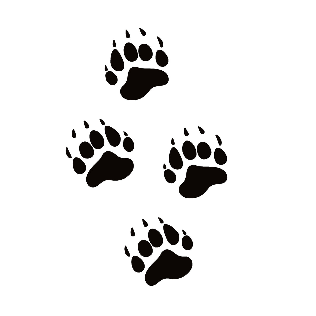 Bear Track Sticker – Vinyl Bear Paw Print Hunting Decal – 7024 ...