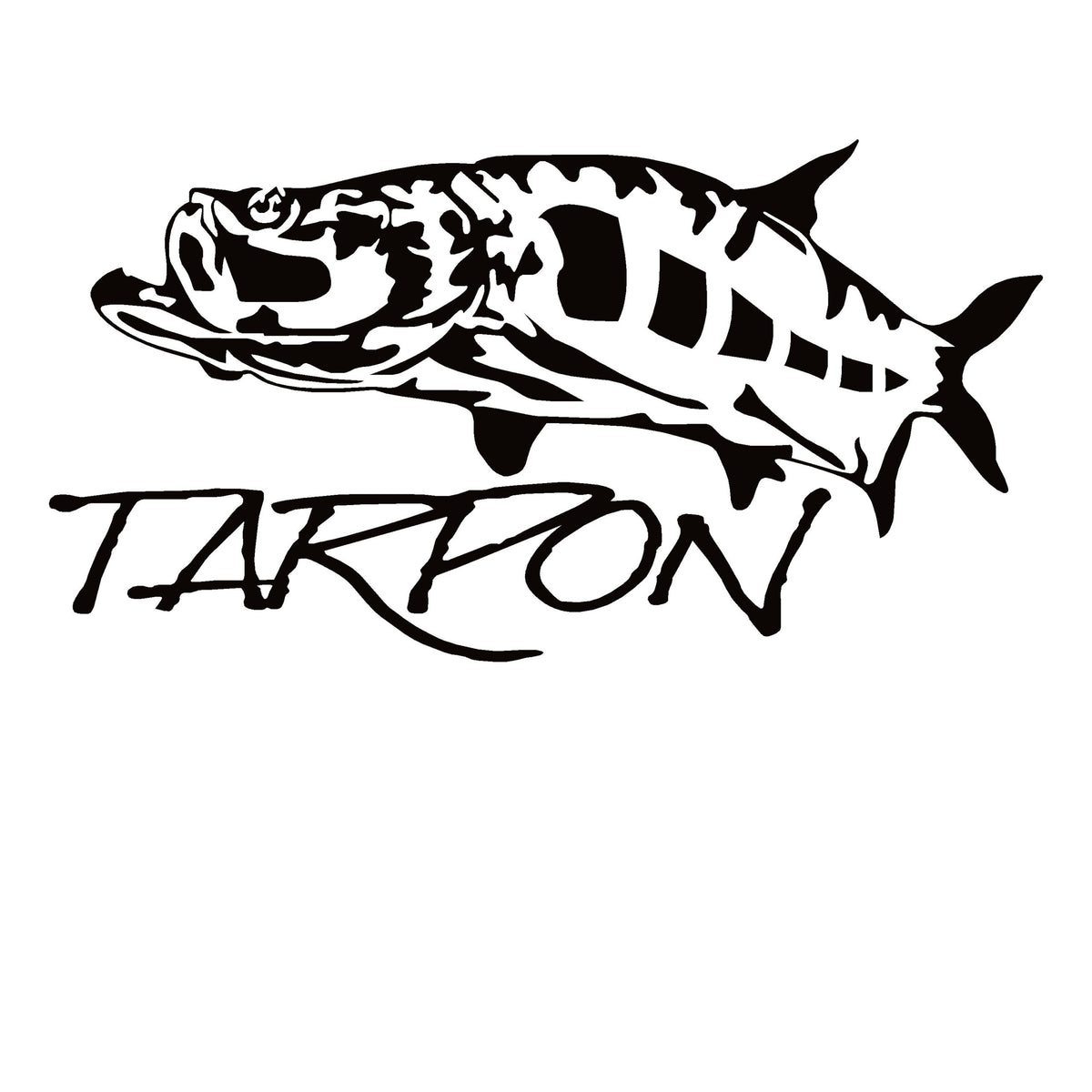 Tarpon Fishing Decal - Tarpon Fishing Window Decal & Sticker - 7053 ...
