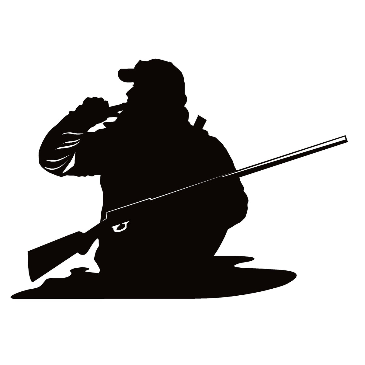 Duck Hunting Decal - Duck Hunter in the Water Sticker - 7081 ...