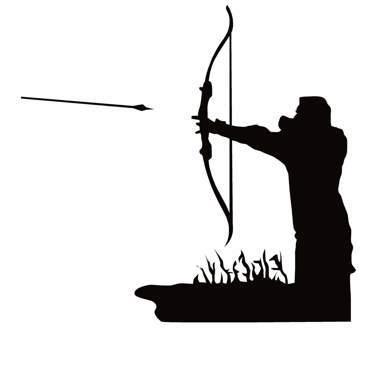 Traditional Archer Hunting Decal - Recurve Archer Hunting Sticker 7101 ...