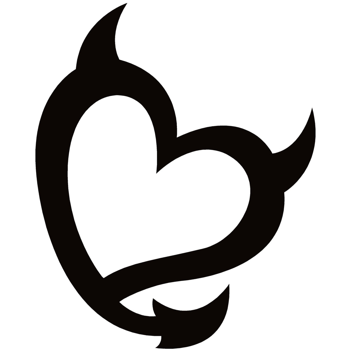 Devil Heart Window Decal - Devil Heart Window Sticker - 7155 ...
