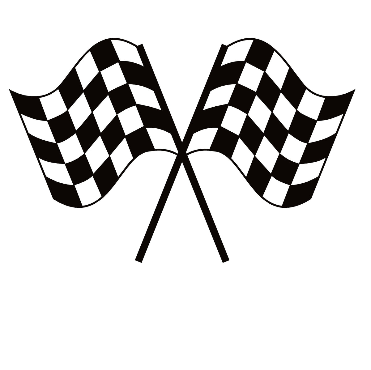 Racing Checker Flags Decal - Racing Checker Flags Sticker - 7170 Decor ...