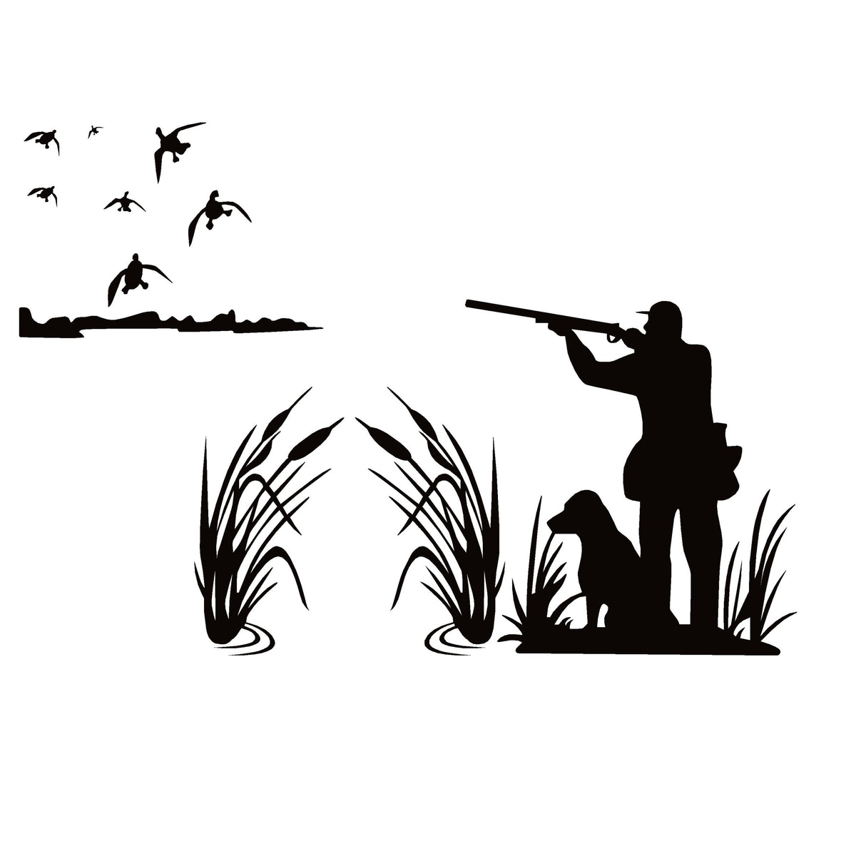 Duck Hunter Decal - Field Scene Sticker for Outdoor Enthusiasts - 7196 ...