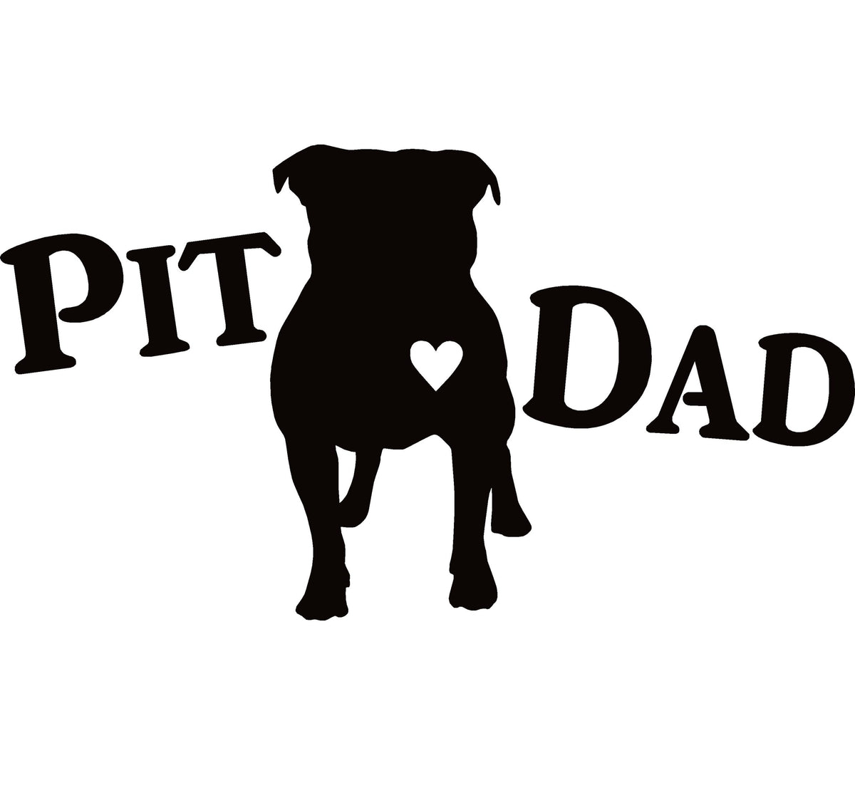 Pitbull Heartbeat Decal Sticker - Perfect for Pit Dad - 7203 ...