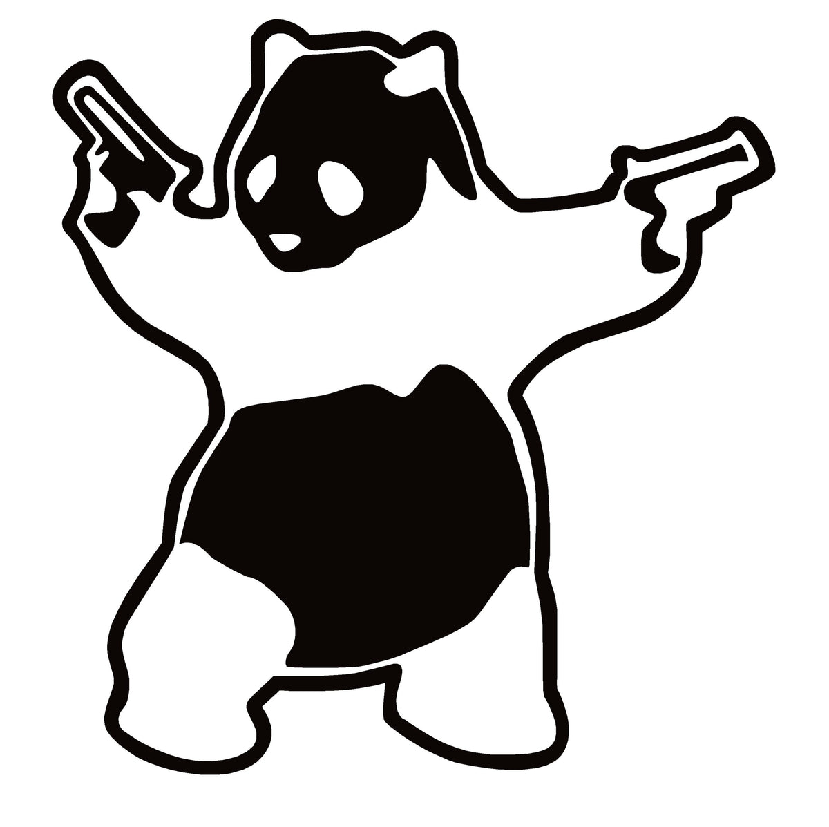 Shooting Panda Decal - Unique Window Decal Design for Your Home - 7280 ...