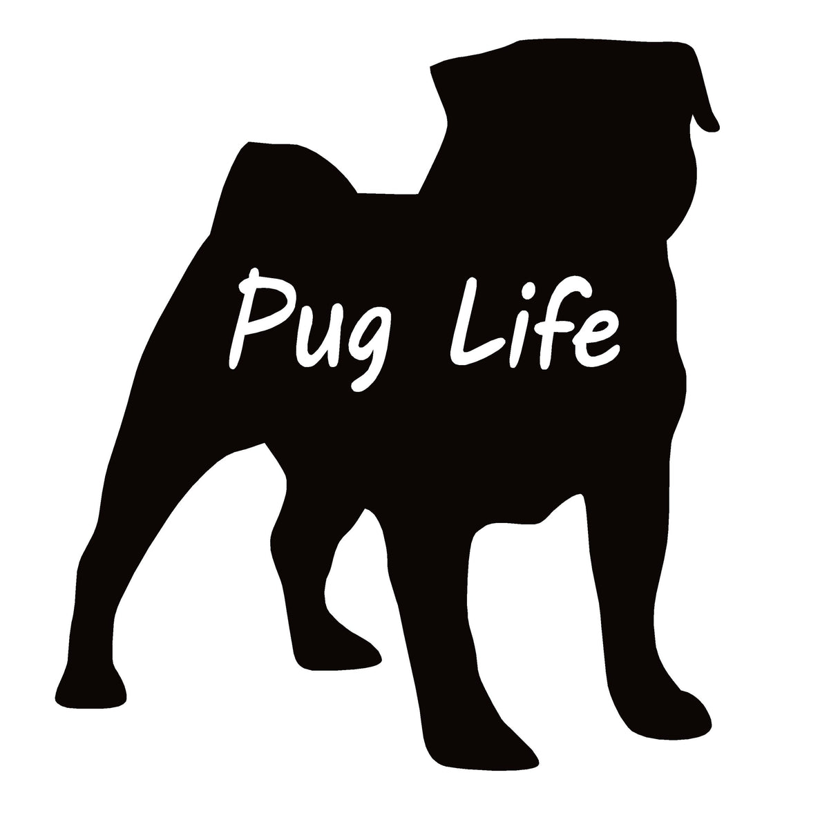 Pug Life Decal - Pug Life Pug Love Sticker - Perfect for Pug Lovers ...
