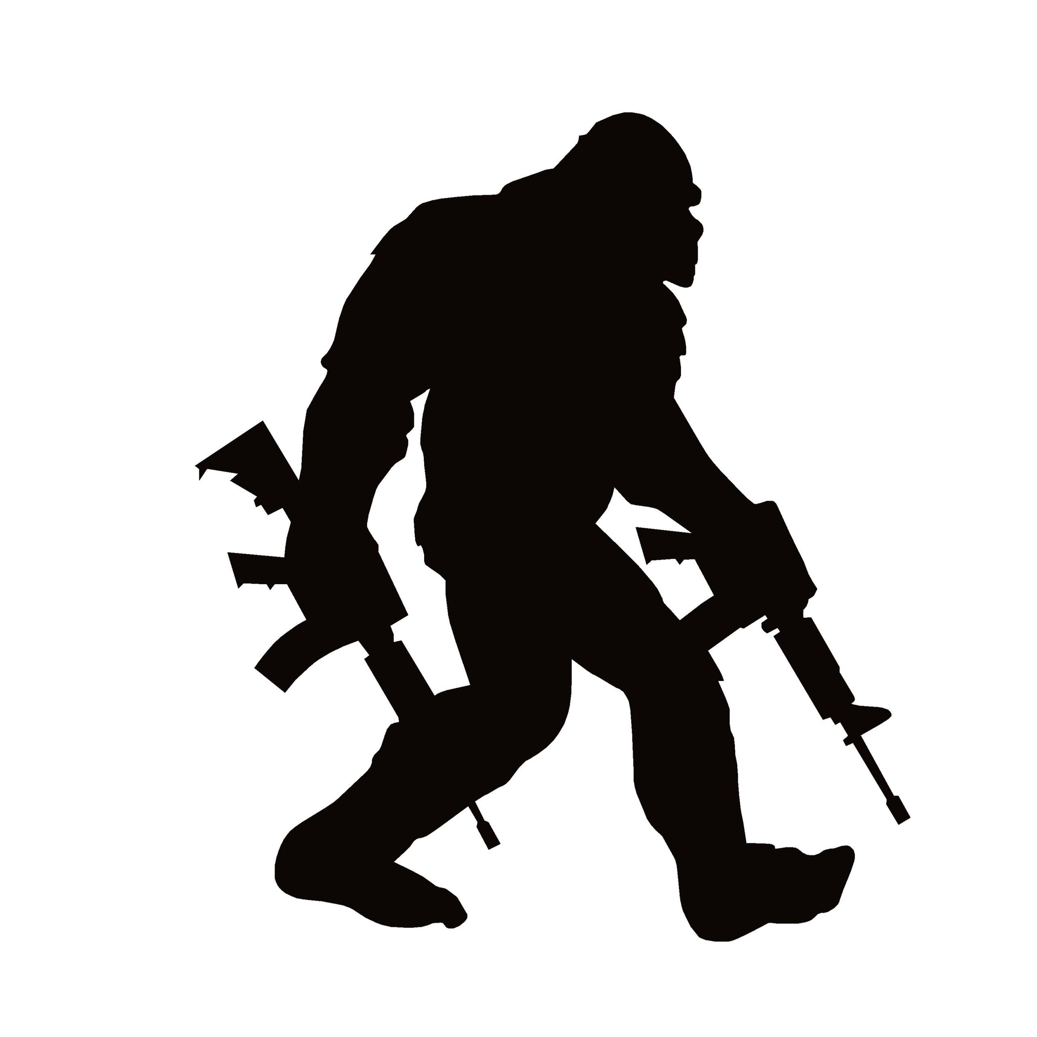 Bigfoot AR Rifle Decal – Tactical Yeti Vinyl Sticker for Windows ...