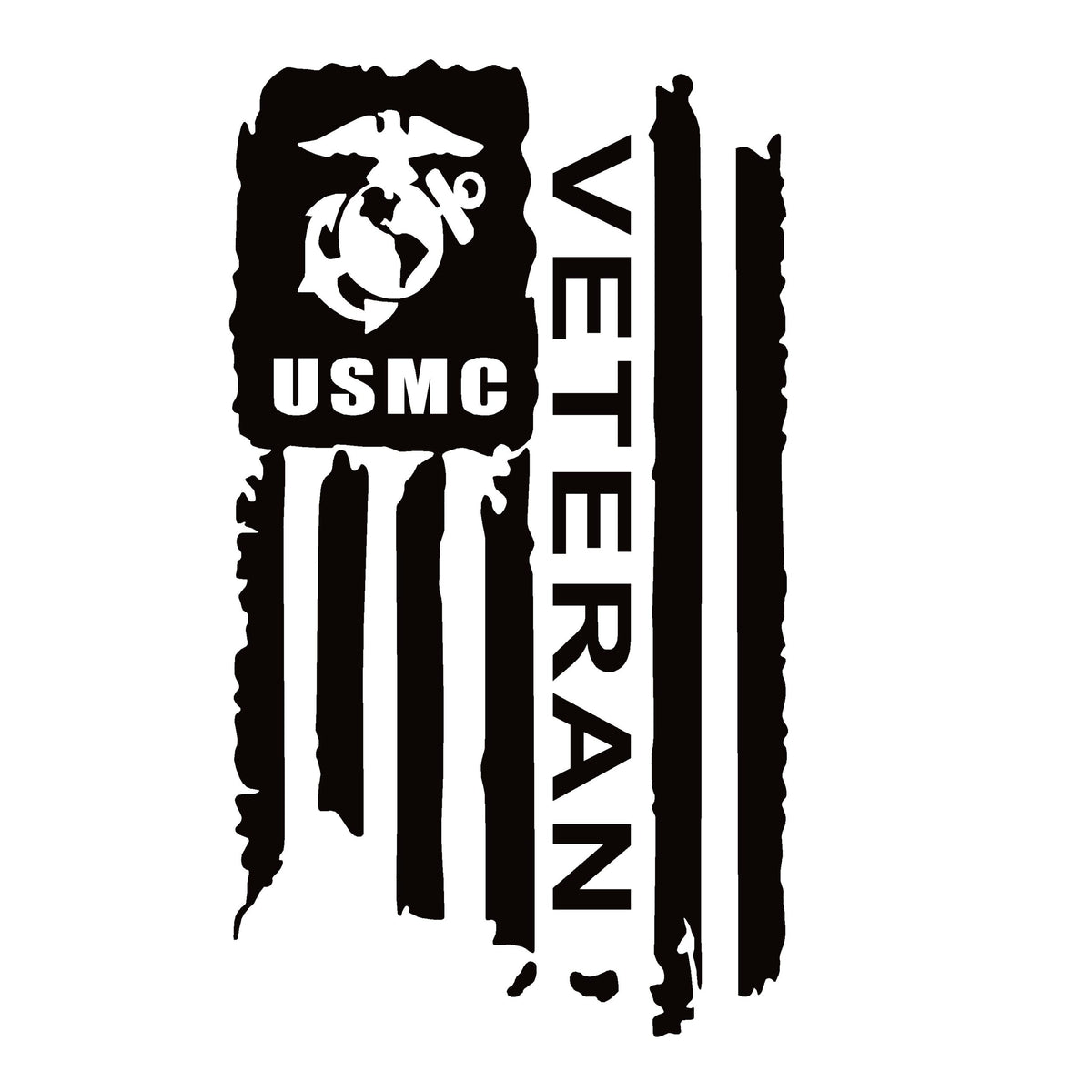 USMC Veteran Window Decal - USMC Veteran Flag Window Sticker 7408 ...