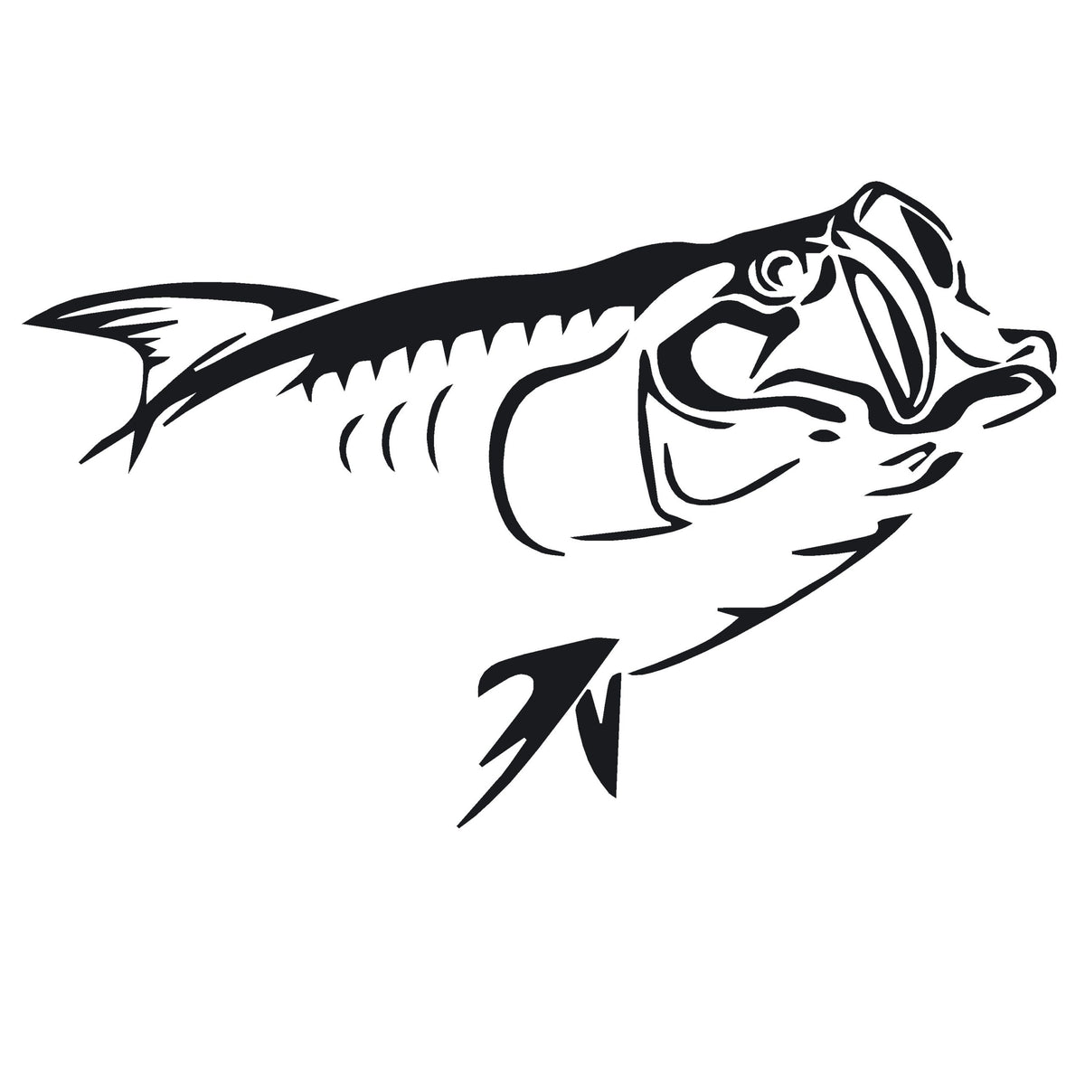 Tarpon Fishing Window Decal - TARPON 2 Fishing Window Sticker - 7482 ...