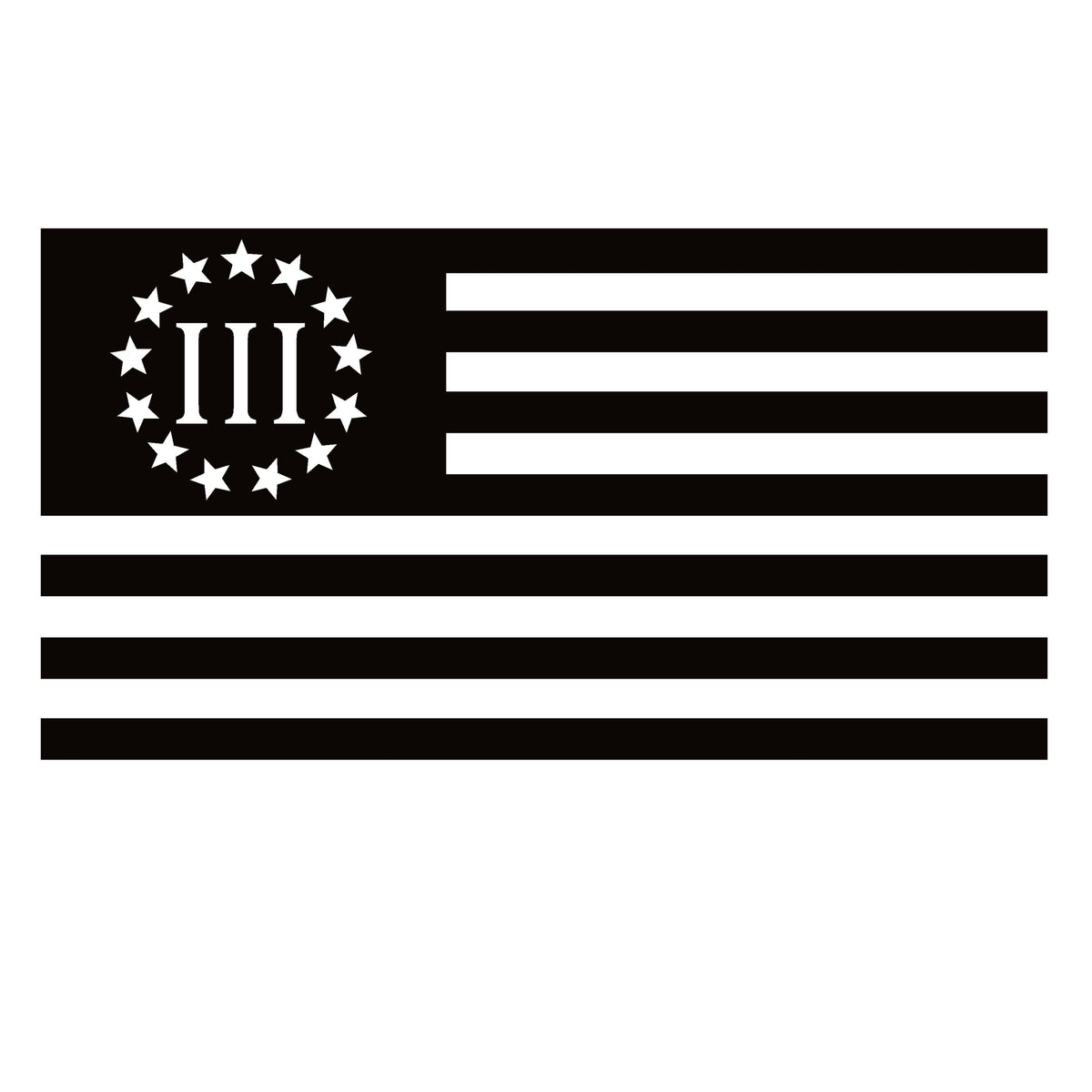 Three Percent American Flag Decal - Window Sticker - 7519 — Waterfowl ...