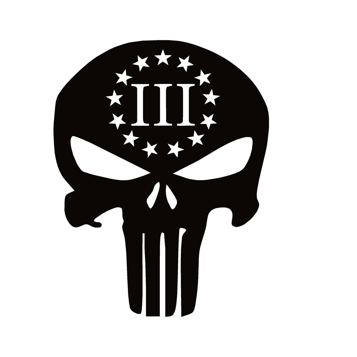 Punisher Sticker - Three Percenter Punisher Decal – 3% Sticker – 7521 ...