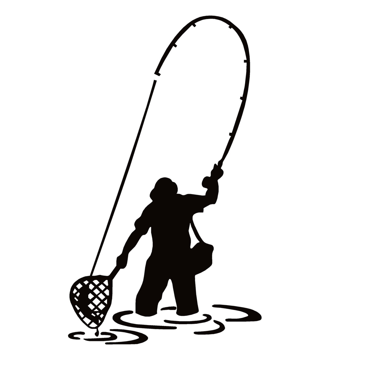 Trout Fly Fisherman Decal - Stylish Fishing Window Sticker 7522 ...