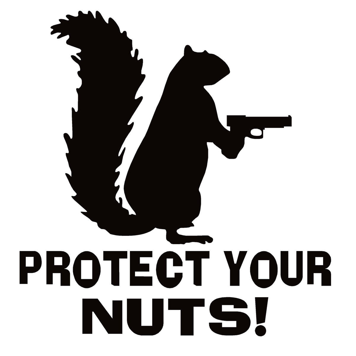 Squirrel Decal - Protect Your Nuts Squirrel Decal – Funny Gun Sticker ...