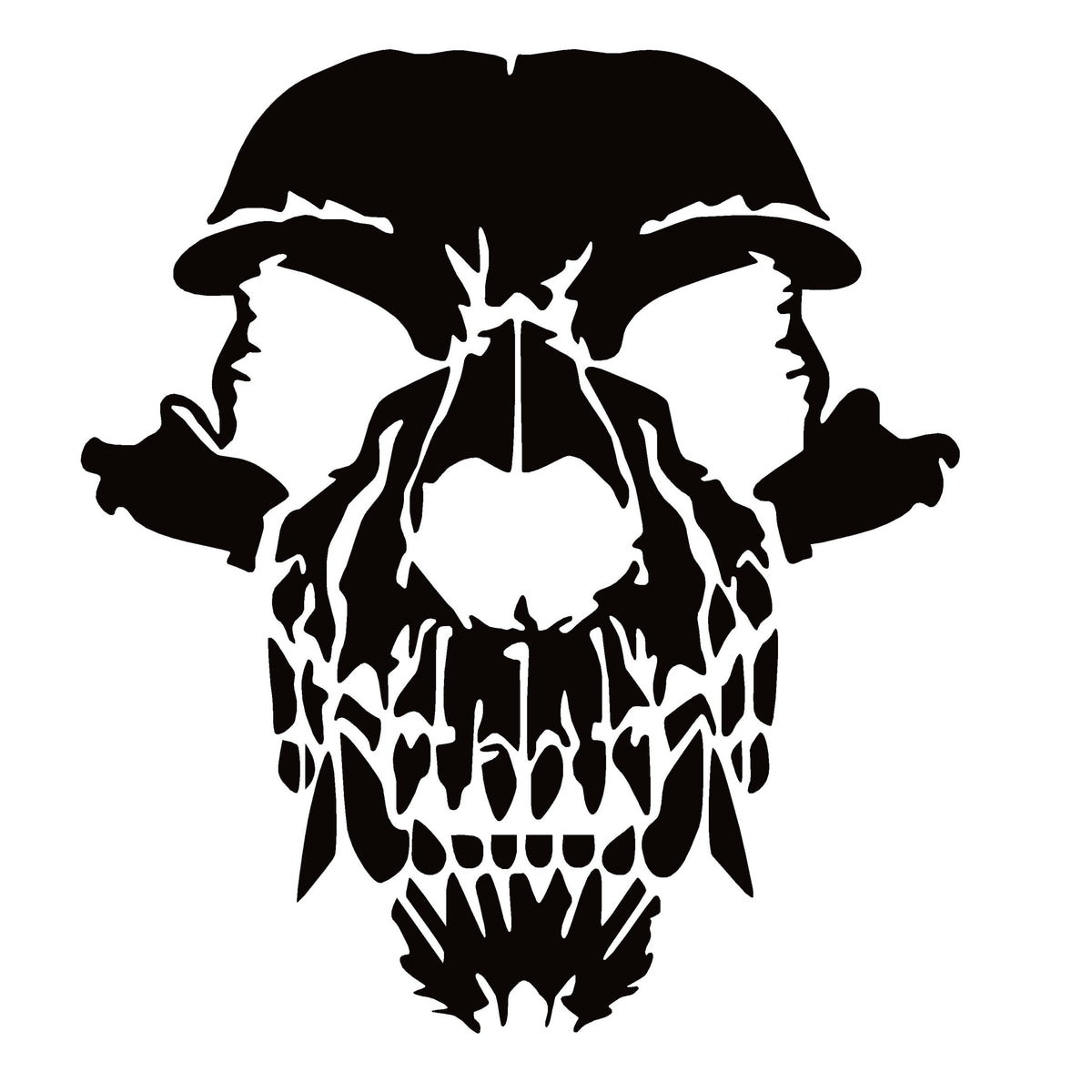 Brown Black Bear Skull Decal - Hunting Window Sticker 7553 — Waterfowl ...