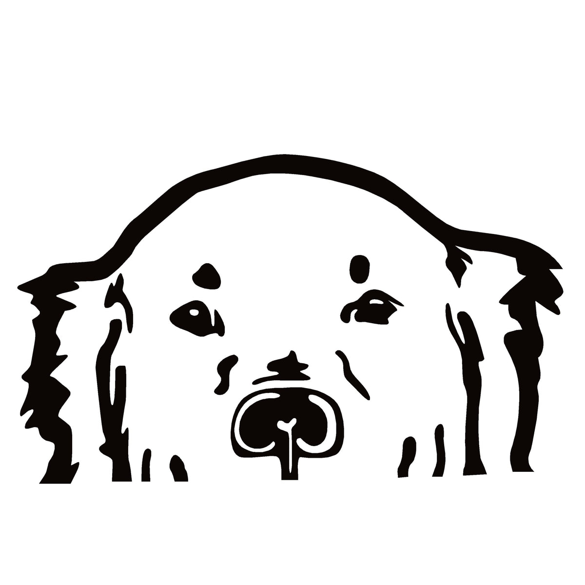 Dog Window Sticker Decal - Dog Peeking Out Window Decal 7554 ...