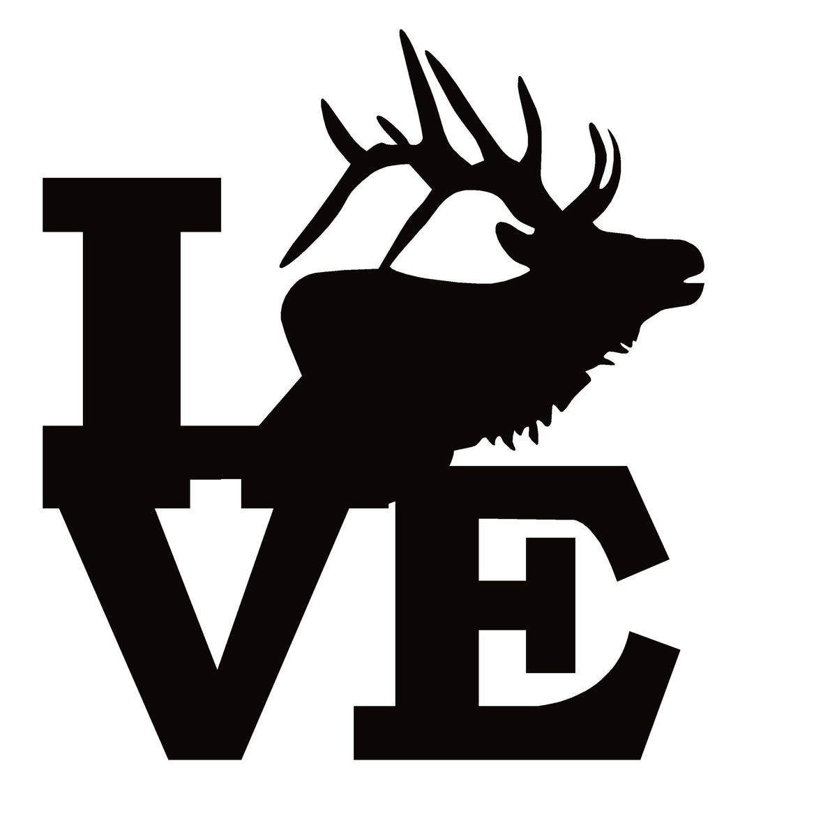 Elk Decal – Elk Love Wildlife Hunting Vinyl Sticker for Cars – 7569 ...