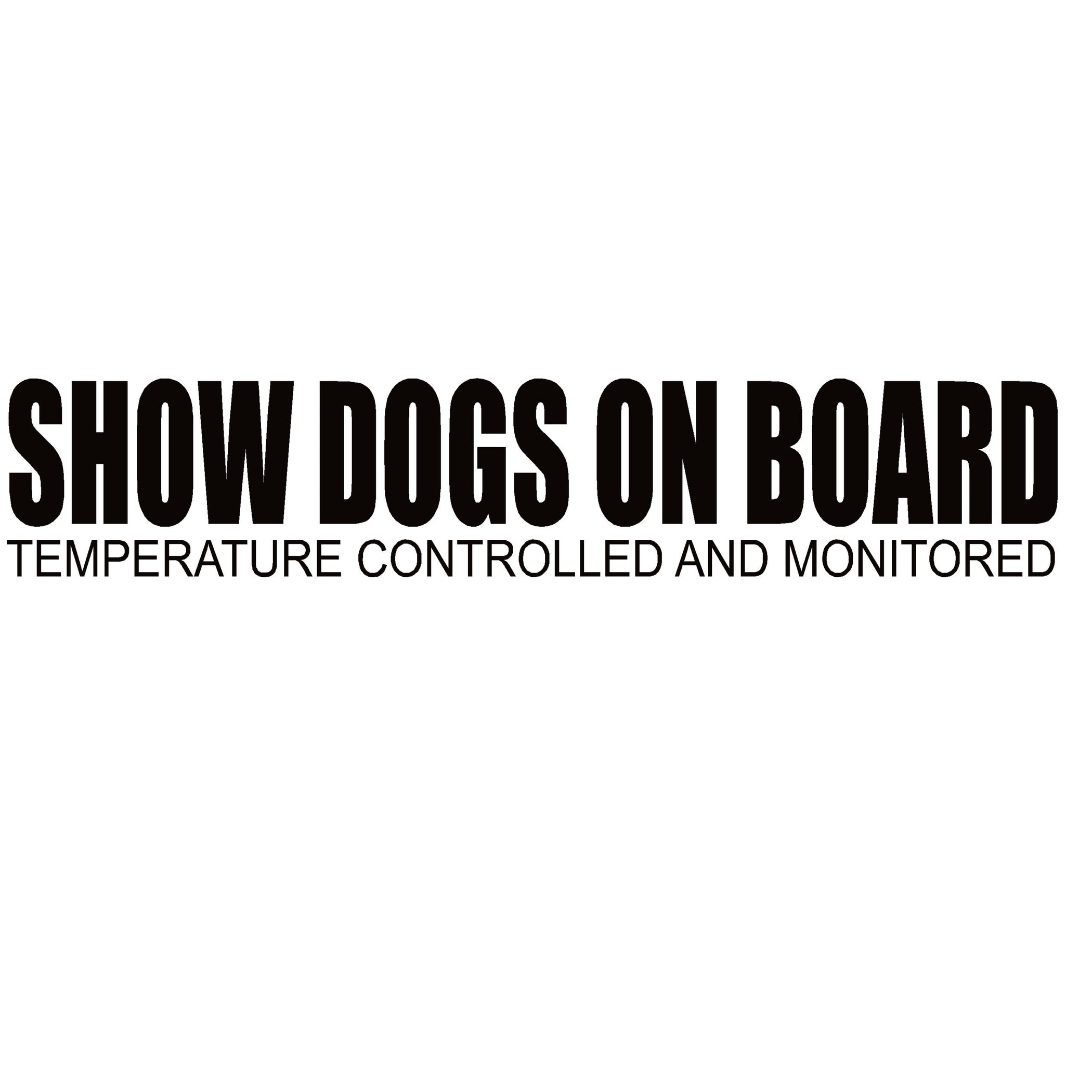 Show Dog On Board Window Sticker – Dogs On Board Decal – 7583 ...