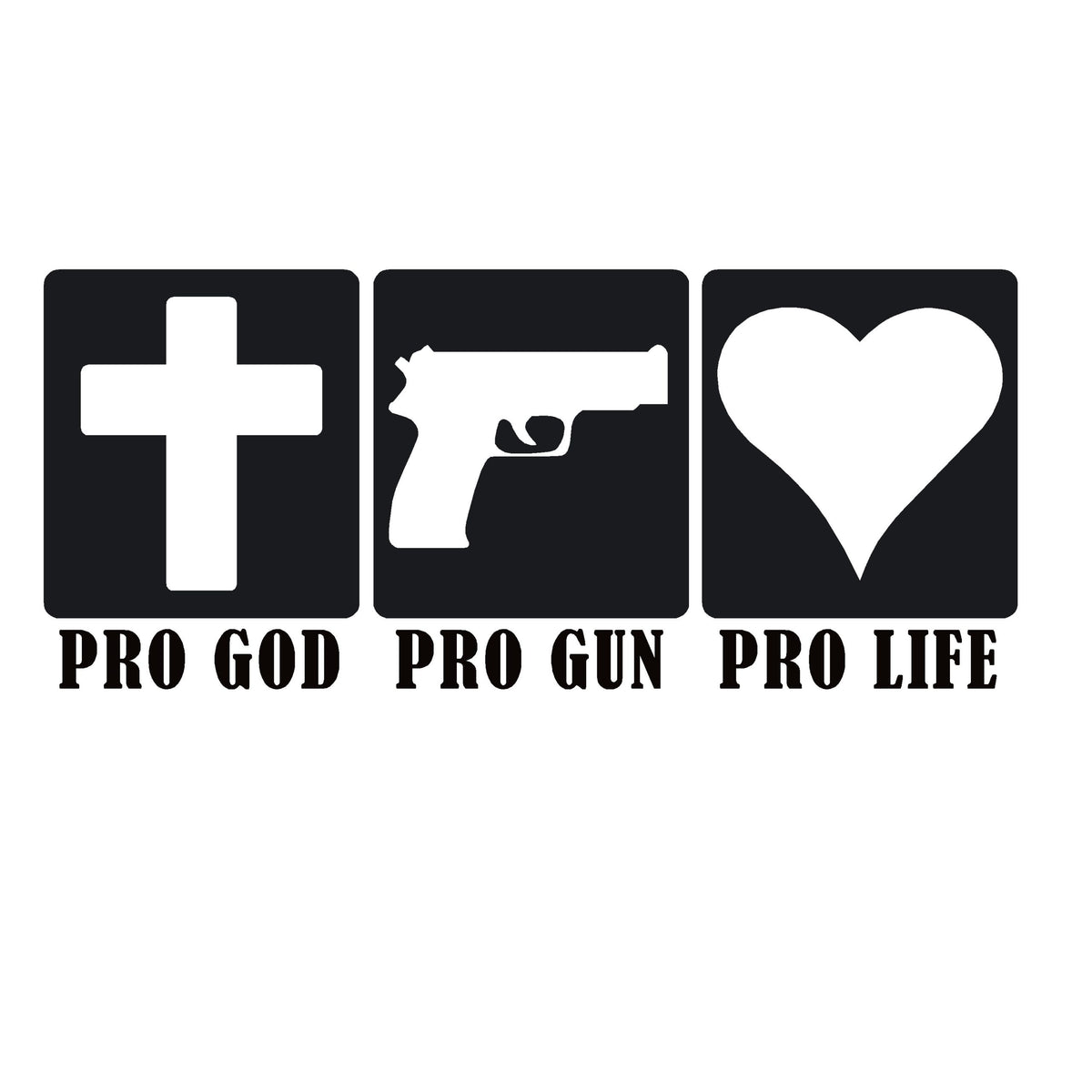 Pro God Pro Gun Decal - Pro God Pro Gun Pro Life Window Sticker 7593 ...