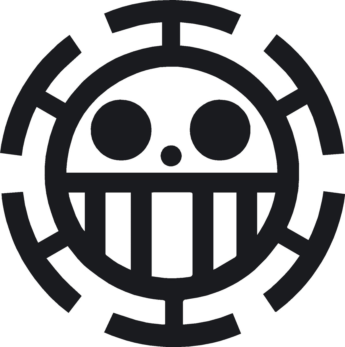 One Piece Jolly Roger Decal - Heart Jolly Roger Window Sticker 7595 ...