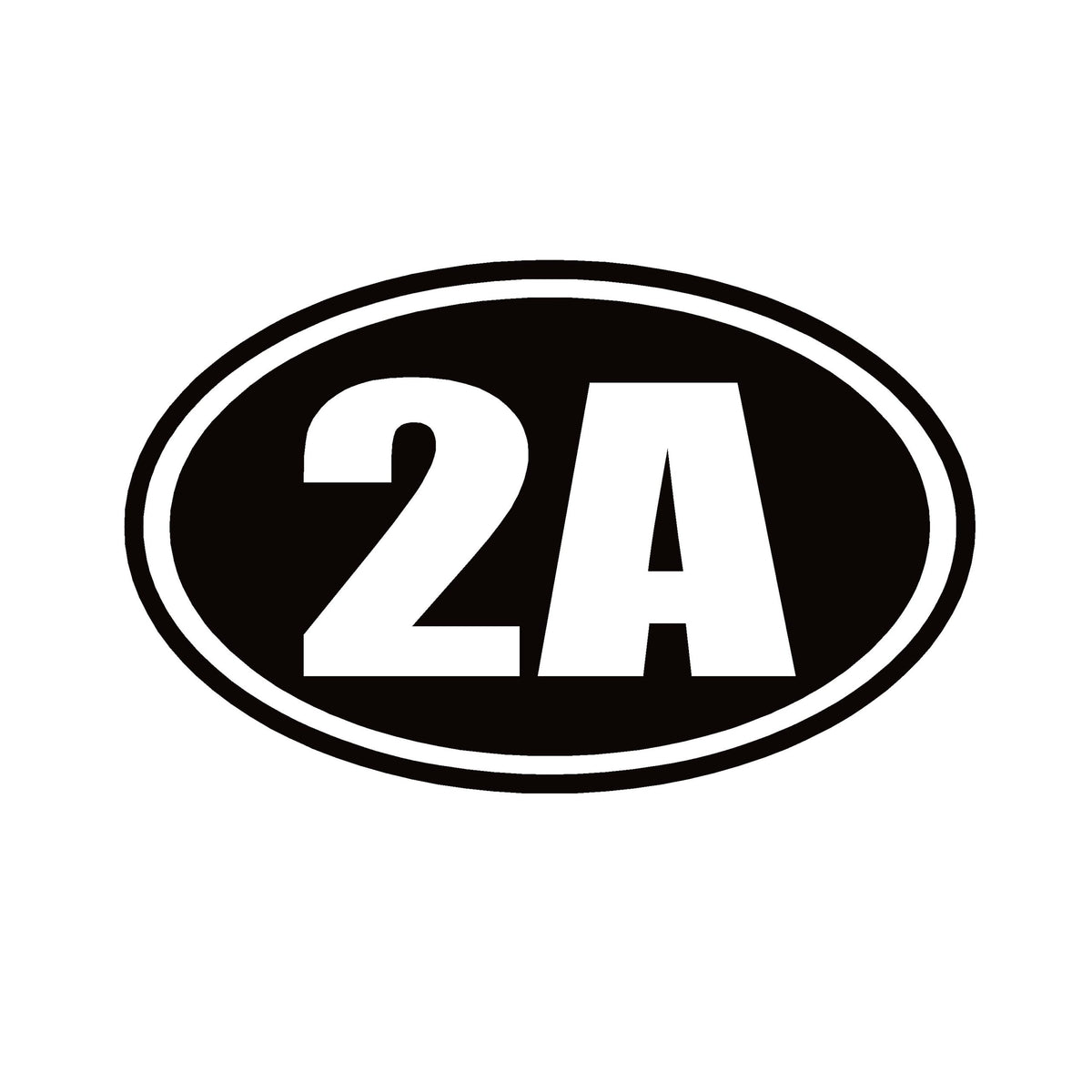 2A Decal | Oval Second Amendment Pro Gun Vinyl Window Sticker for ...