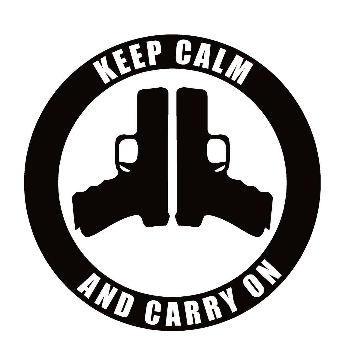 Guns Decal - Keep Calm and Carry On – Pro-Gun Window Sticker – 7642 ...