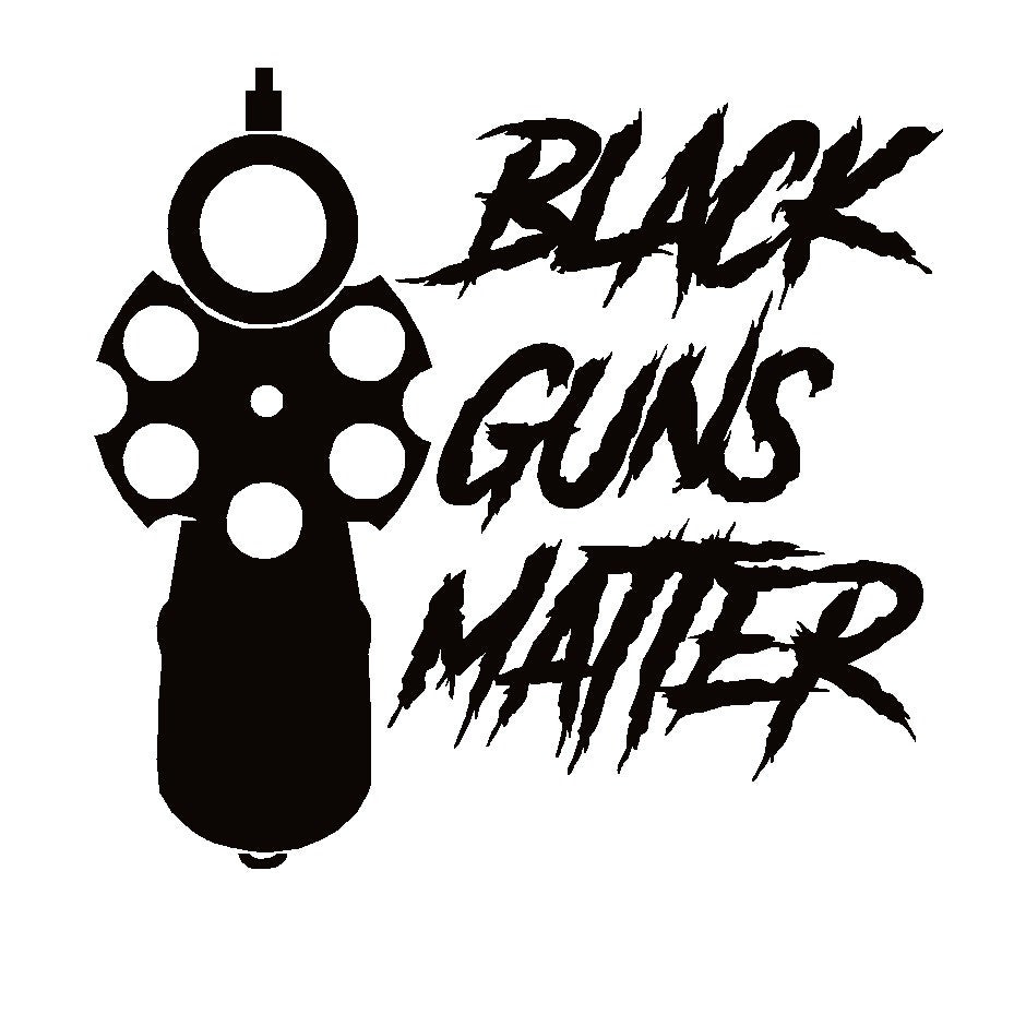 Black Guns Matter Decal - Revolver Window Sticker | 7648 Gun Decal ...