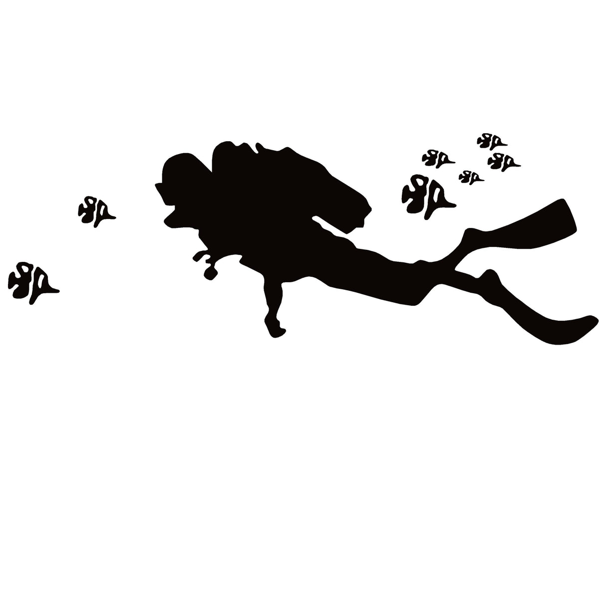 SCUBA Deep Sea Diver Decal - Durable Window Sticker for Divers - 7971 ...