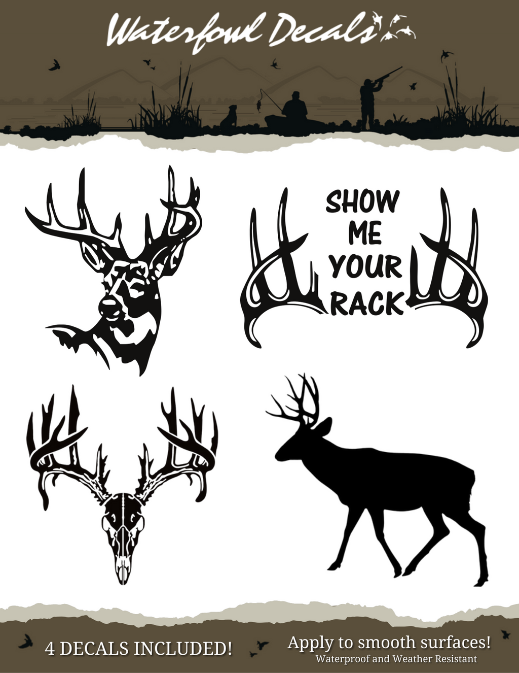 Deer Hunting Decals | Premium Vinyl Deer Hunting Stickers for Trucks ...