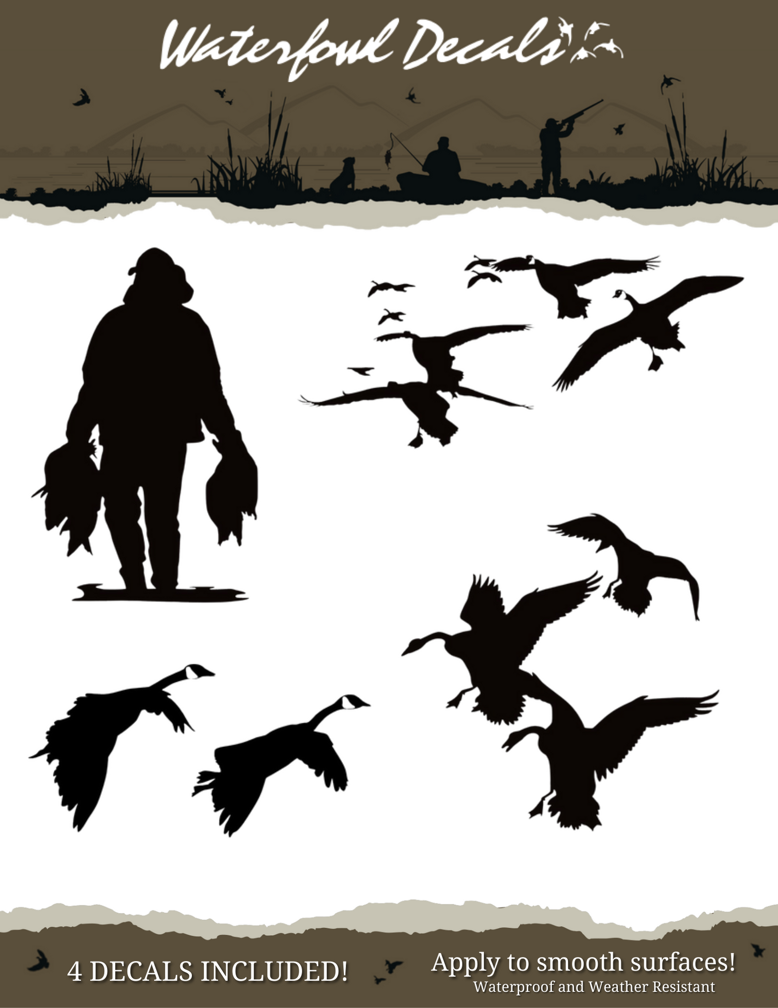 Duck Hunting Decals | Waterproof Outdoor Stickers –WaterfowlDecals.com ...