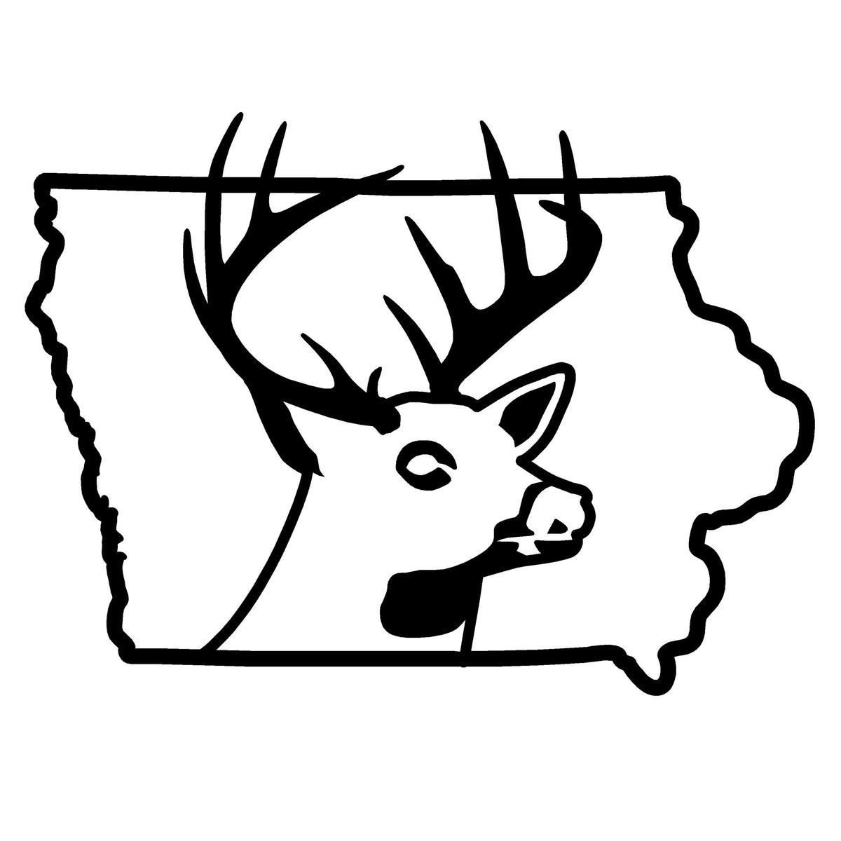 Iowa Deer Hunting Decal - Buck Hunting Car Truck Vinyl Graphic Sticker ...