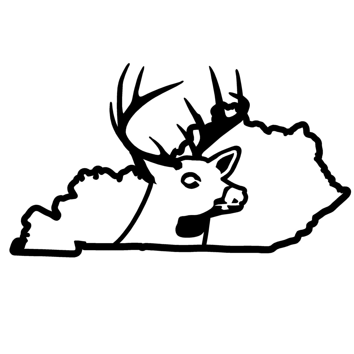 Kentucky Deer Hunting Decal - Buck Hunting Car Bumper Sticker DSKY1 ...